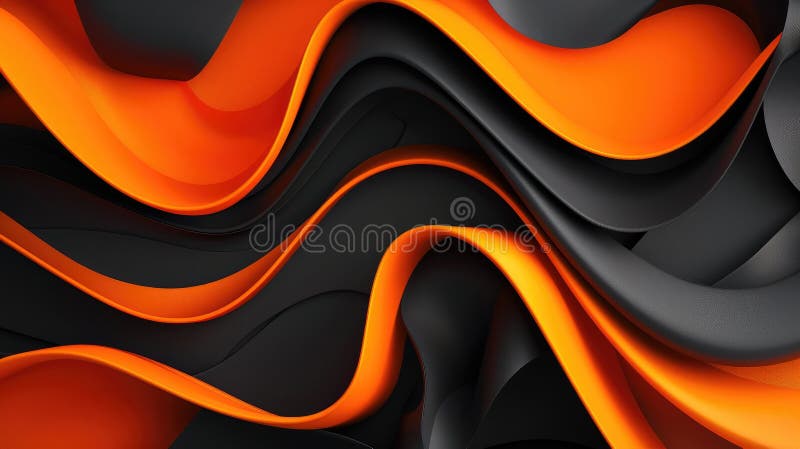 Elevate Your Screen with an Orange and Black Abstract Background ...