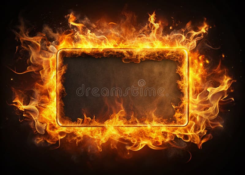 Flame Frame Rectangle Stock Illustrations – 468 Flame Frame Rectangle ...