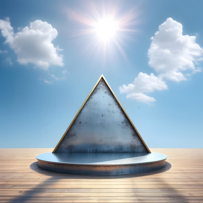 Earthly Elegance Triangular Metal Podium Crafted from Recycled ...