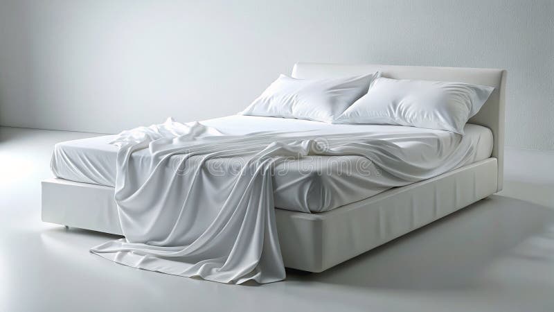 Free White Linen Bed Sheet Mockup Showcase Your Bedding Designs in a Luxurious Realistic Setting ...