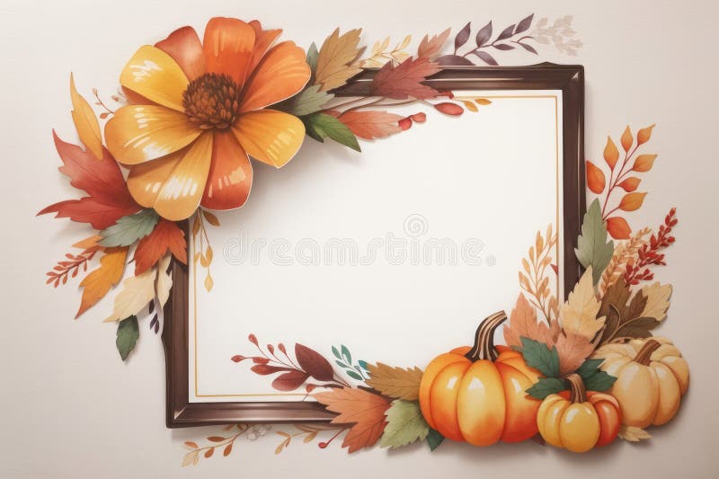 Thanksgiving Frame Enhancement: Sticker with Style and Variety Stock ...