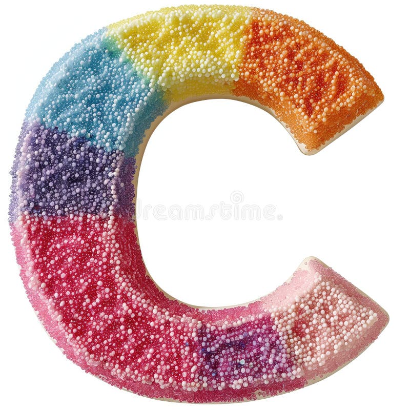 Alphabet Letter C Typography Drawing, English ABCs Ornate Design ...