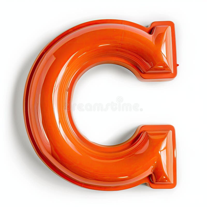 Alphabet Letter C Typography Drawing, English ABCs Ornate Design ...