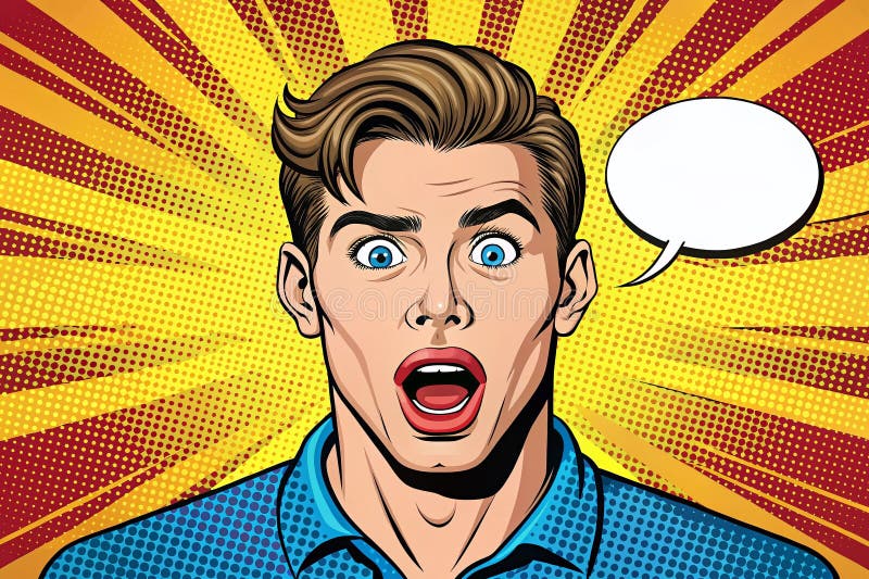 Dynamic Pop Art Banner Template a Retro Comic Style Illustration of a ...