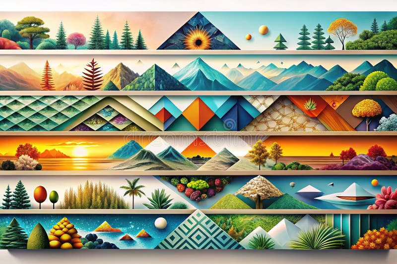 Stunning Panoramic Page Divider Designs Modern Graphic Elements for ...