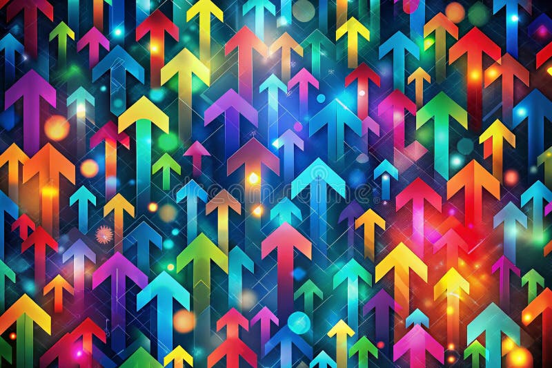 Vibrant Curved Arrow Pattern Backgrounds Modern Design Elements with ...