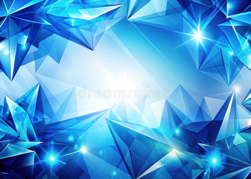 Stunning Abstract Blue Crystal Pattern Background a Sharp Bright and ...