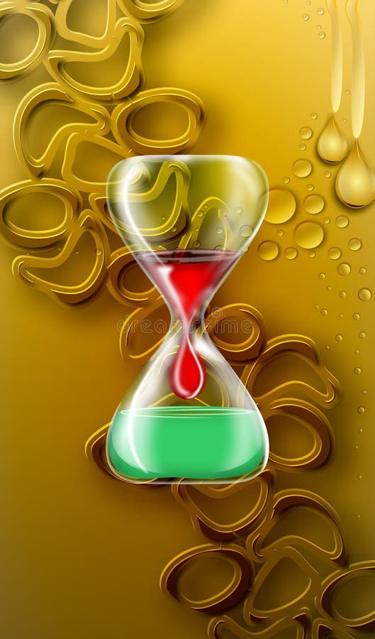 Marine Sandglass in a Captivating Transformation from Red To Green ...