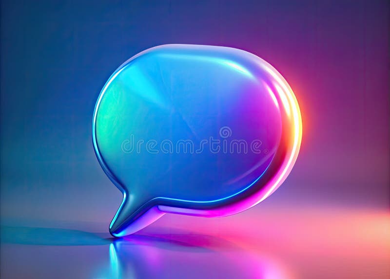 Premium 4K Chat Bubbles for Website App Design Realistic Glowing and ...