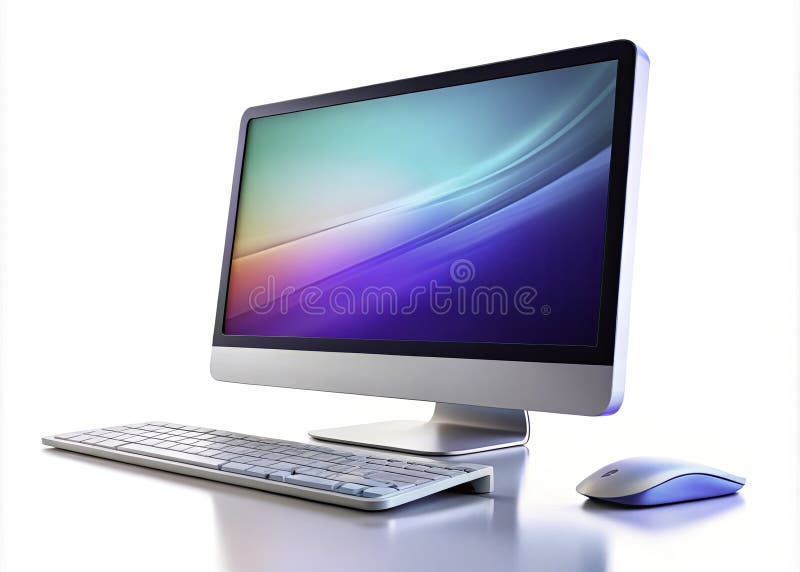 Streamlined Wireless Computer Setup Modern Minimalist Workspace for ...