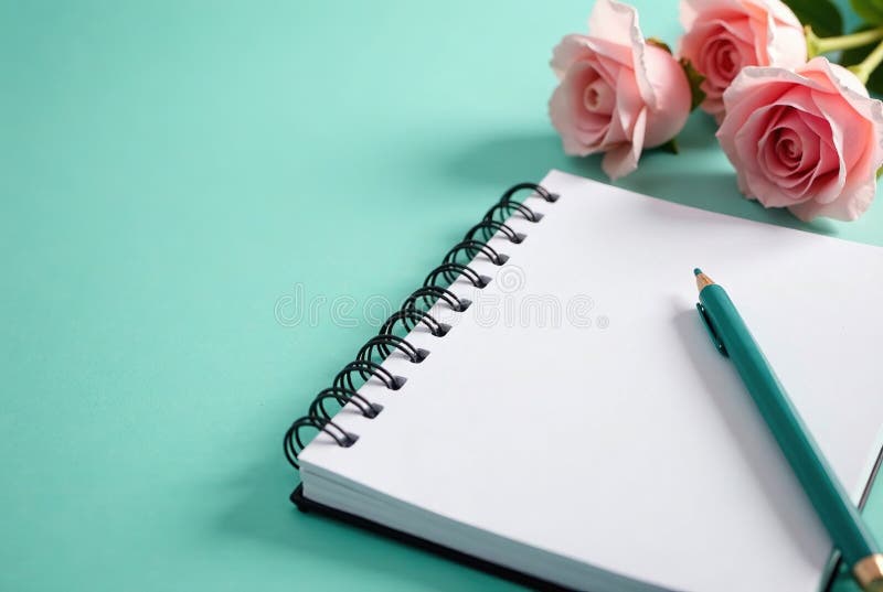 Teal Minimalist Notebook Stationery Set Stylish Workspace Accessories ...
