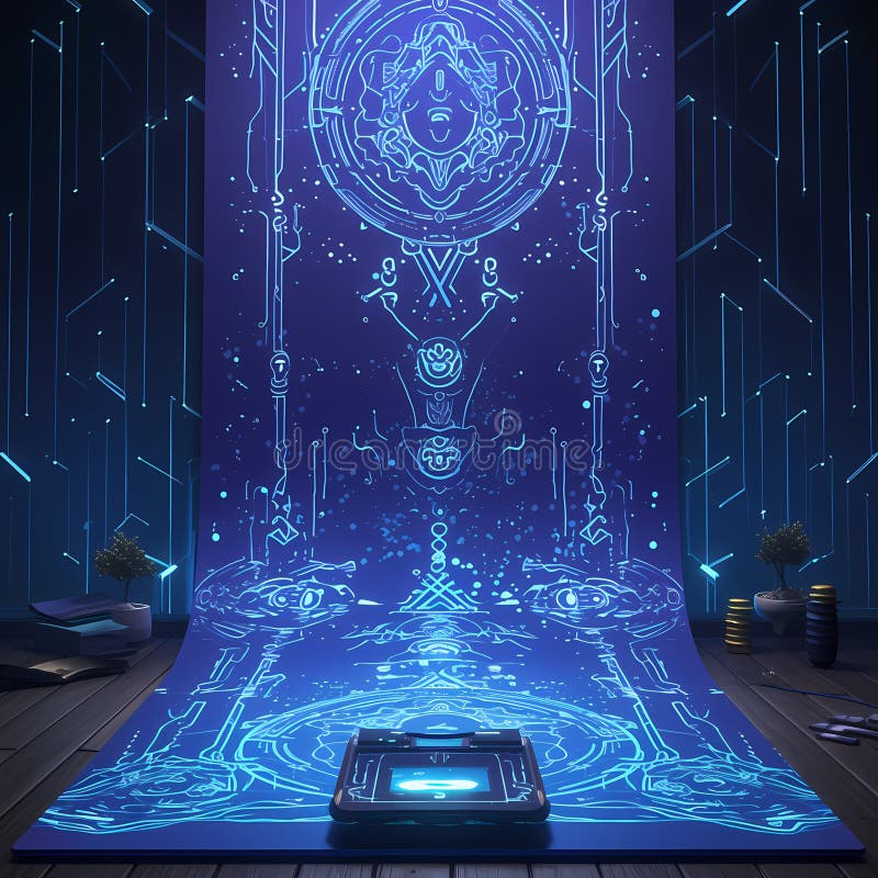 Elevate Your Yoga Experience with an Interactive Mat Stock Illustration ...