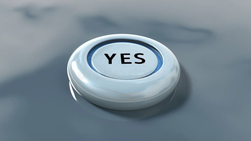 Elevated Affirmation: 3D YES Button Stock Photo - Image of choice, user ...