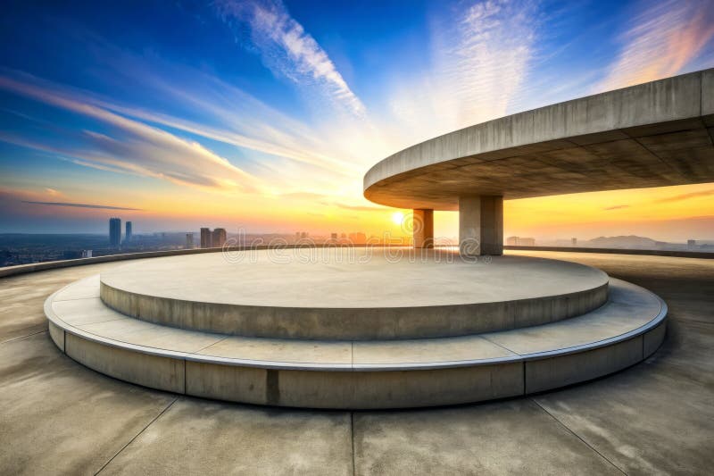 Elevated Circular Concrete Platform a Modern Architectural Feature for ...