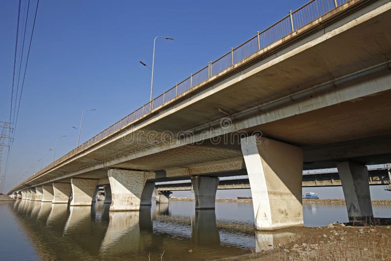 Elevated Concrete Bridge Structure Stock Photo - Image of overpasses ...