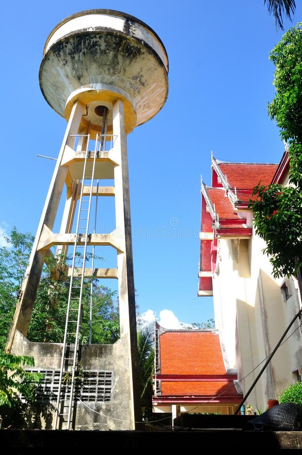 Elevated Concrete Water Tank Stock Photo - Image of industrial ...