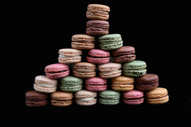 Macaroons pyramid stock photo. Image of artistry, dessert - 307156382