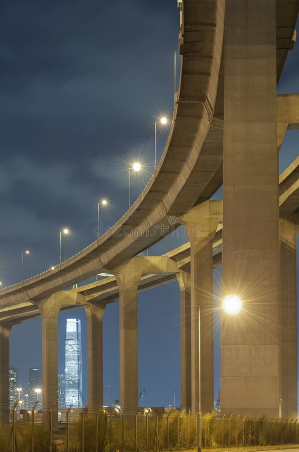 Elevated Highway and Bridge Stock Image - Image of architecture, bridge ...