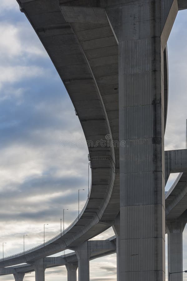 Elevated Highway and Bridge Stock Photo - Image of infrastructure ...