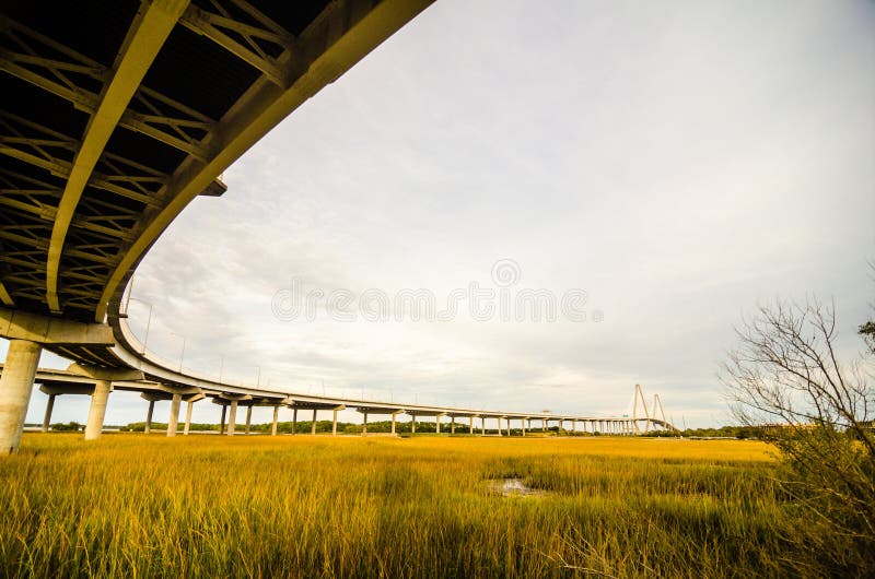 Elevated Highway Road and Pillars Stock Photo - Image of clear ...