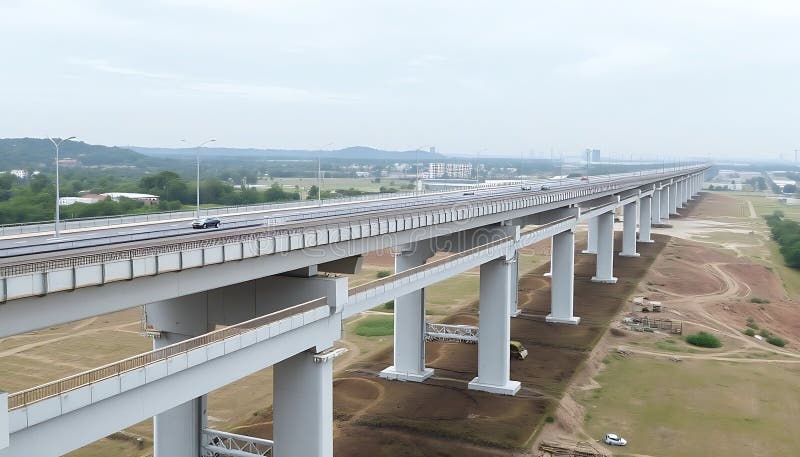 Elevated Highway Road Structure, Representing Modern Transportation and Infrastructure ...