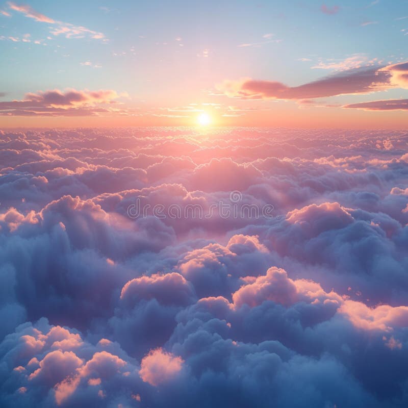 Elevated Horizon Ethereal Clouds Create a Dreamy Atmospheric Backdrop ...