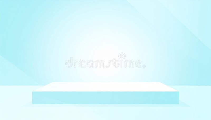 Elevated Light Blue Platform on Minimalist Background Stock ...