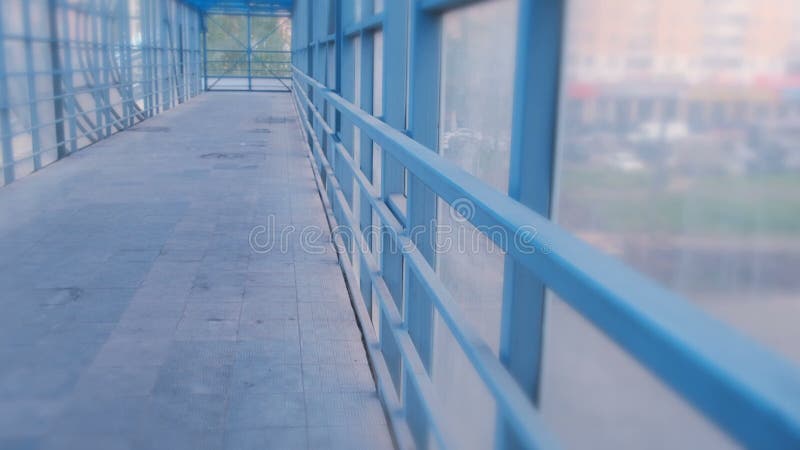 Elevated Pedestrian Crossing from the Inside. Safe Passage Across the ...