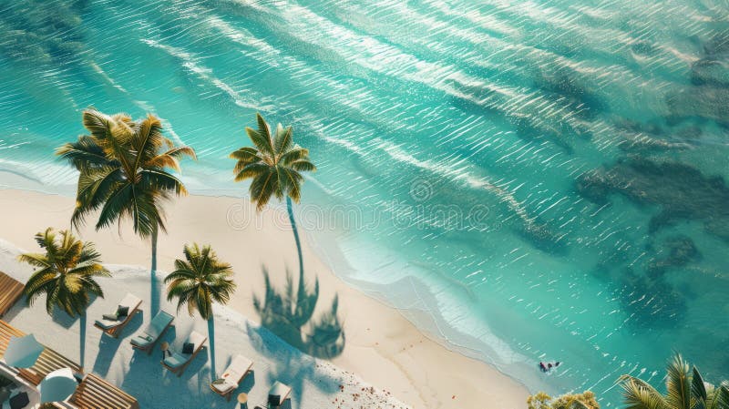 Elevated Perspective Capturing the Beauty of a Beach Holiday ...