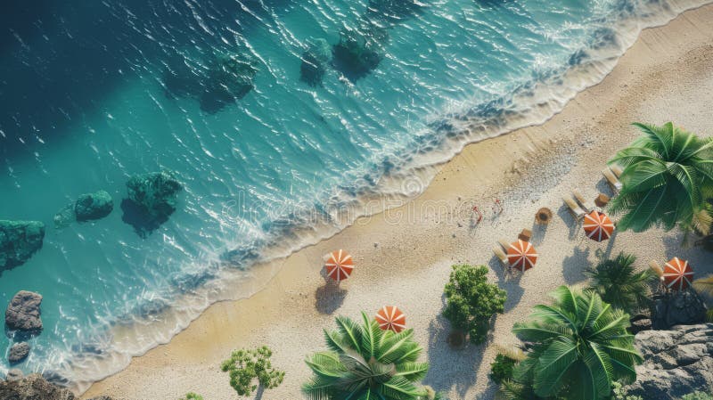 Elevated Perspective Capturing the Beauty of a Beach Holiday ...
