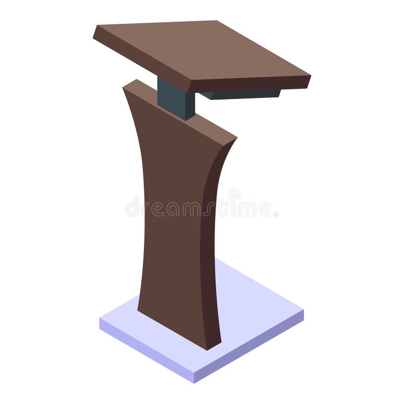 Elevated Platform Icon Isometric Vector. Speaker Raised Tribune Stock ...