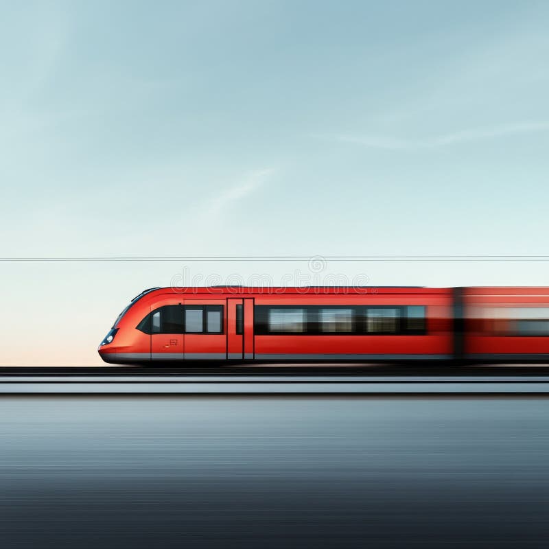 On Elevated Rails, a Train of Futuristic Design Speeds Along Its Route ...
