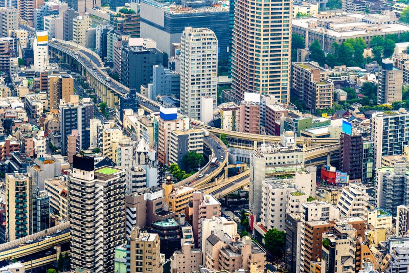 Elevated Road Interchange in Tokyo City Centre Stock Photo - Image of ...