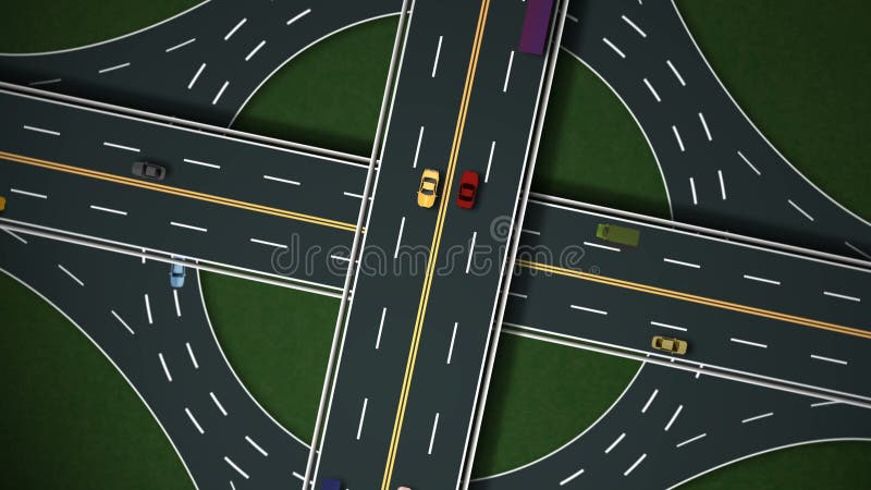 Elevated Road Junction and Interchange Overpass Stock Footage - Video ...