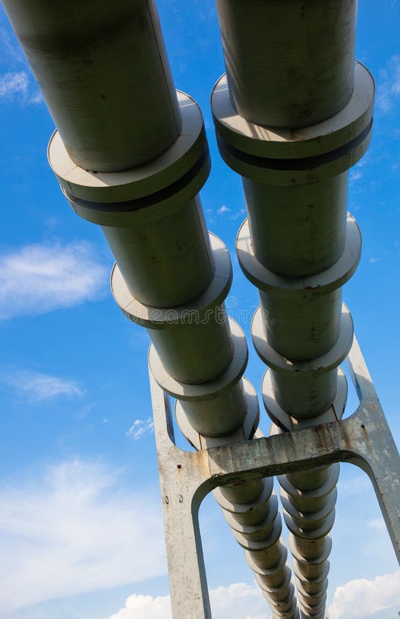 Elevated Section of the Pipelines Stock Photo - Image of concrete ...
