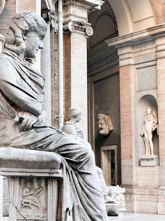A Vertical Shot of Old Statues Editorial Stock Photo - Image of statues ...
