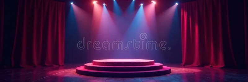 Elevated Stage with Sophisticated Lighting Setup, Audio Visual, Stage ...