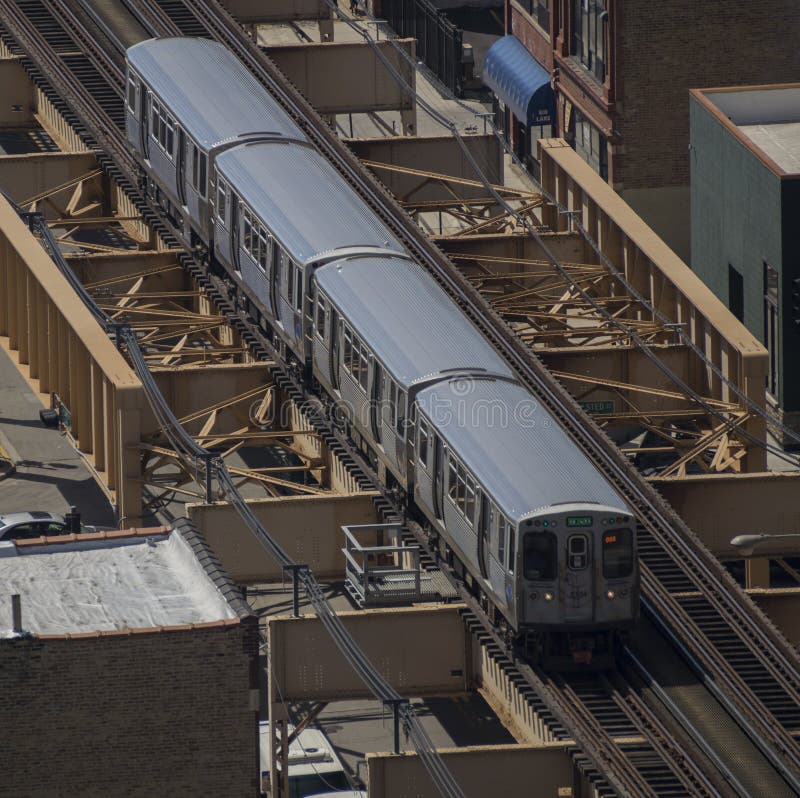 Elevated Train stock photo. Image of train, track, chicago - 30916048