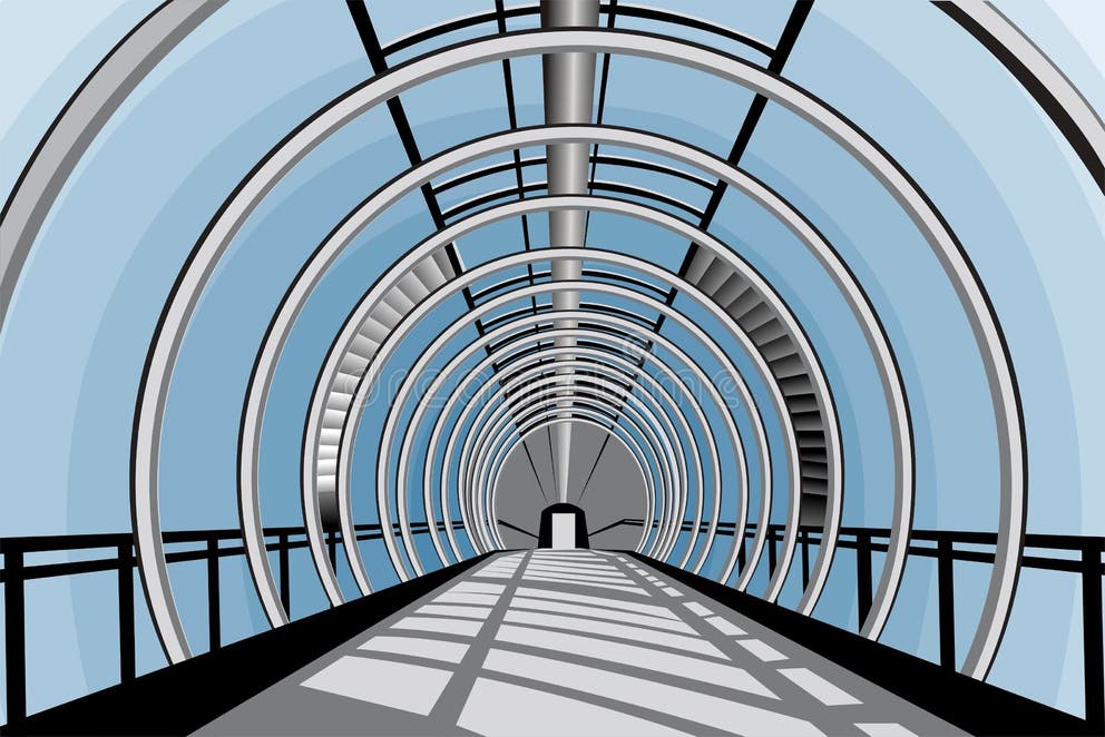 Elevated transition stock vector. Illustration of corridor - 4093728