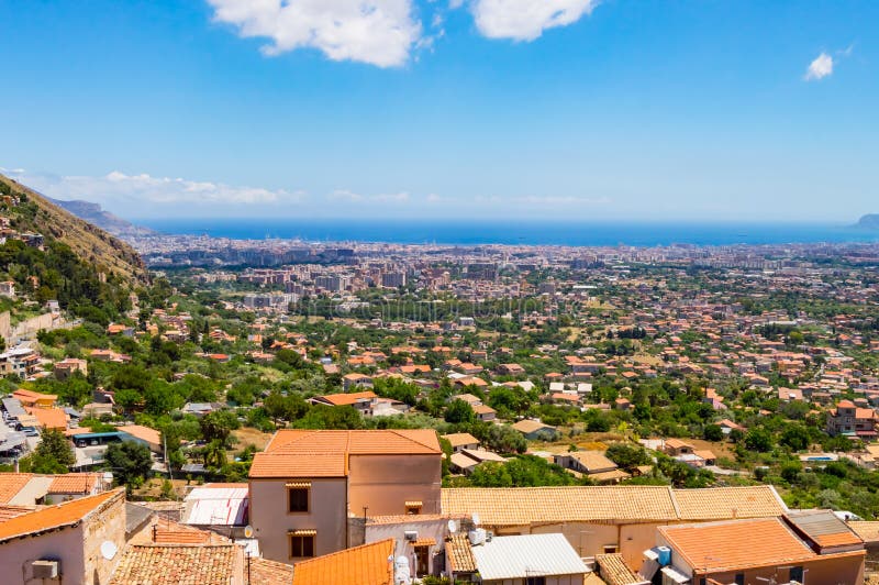Elevated View of the City of Palermo Stock Photo - Image of antique ...