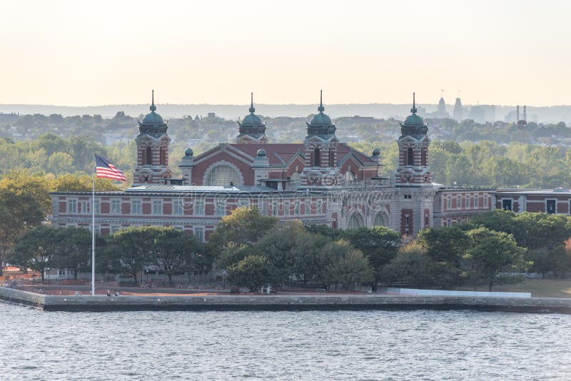 Ellis Island, NY, NJ stock photo. Image of river, landscape - 123567170