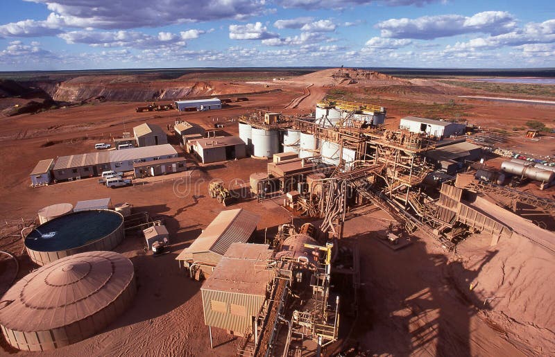 Elevated View of Gold Mine Processing Plant Editorial Image - Image of ...