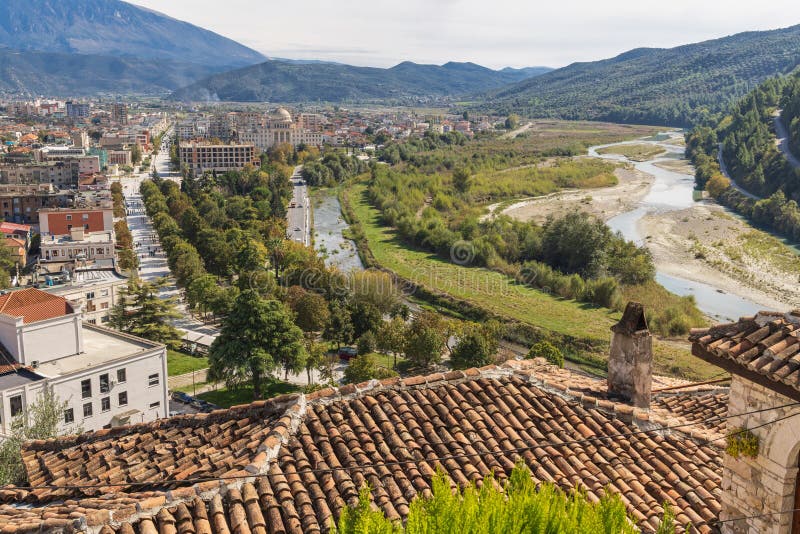 Elevated View of the Historic Town of Berat Editorial Photography ...