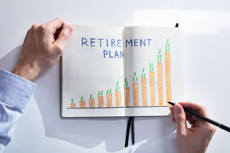 Human Hand Drawing Retirement Plan Growth Concept Stock Photo - Image ...
