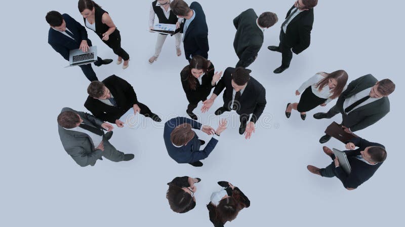 Large Group of Excited Business People. Isolated on White Stock Photo ... Large Group of Excited Business People. Isolated on White Stock Photo ...