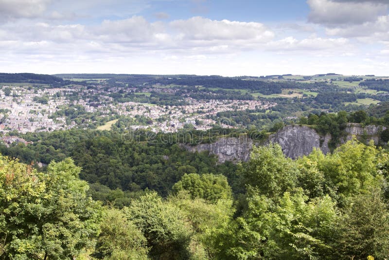 Elevated view of Matlock stock image. Image of scenic - 26396337