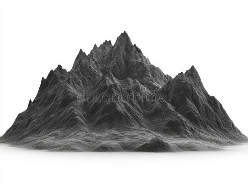 Elevated View of Mountain Range in Dramatic Black Silhouette at Dusk ...