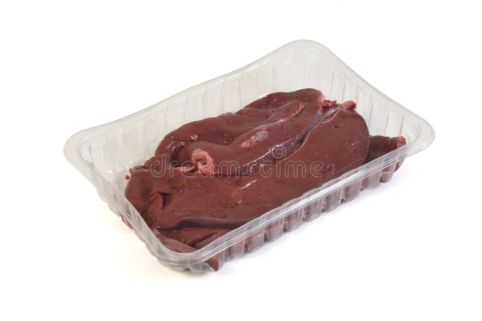 Elevated View of Plastic Container of Beef Stock Photo - Image of ...