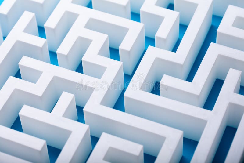 Elevated View of White Maze Stock Image - Image of conceptual, entrance ...