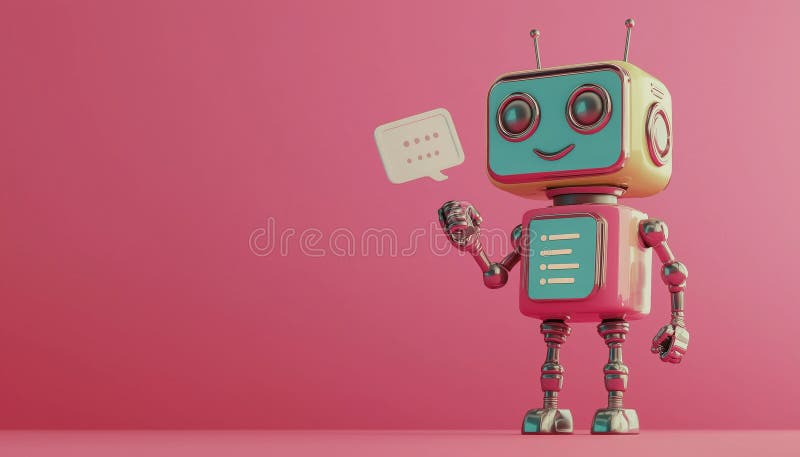 Elevating Communication with a 3d Chatbot Stock Illustration ...